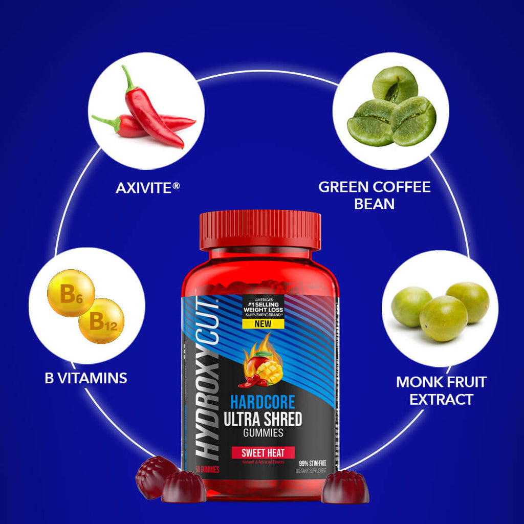 Hydroxycut Hardcore Ultra Shred Gummies - Energy & Metabolic Boost